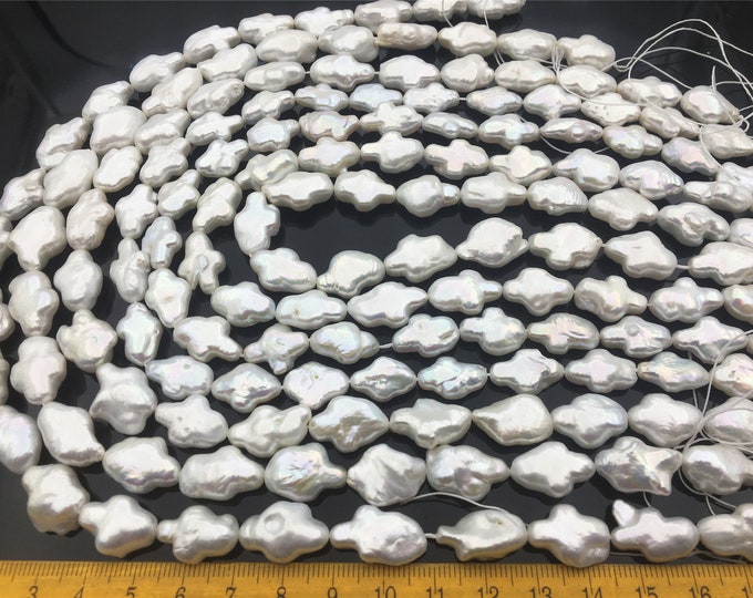 AA+ 9-11x15-19mm Small White Cross Pearls Freshwater Pearls, Cross ...