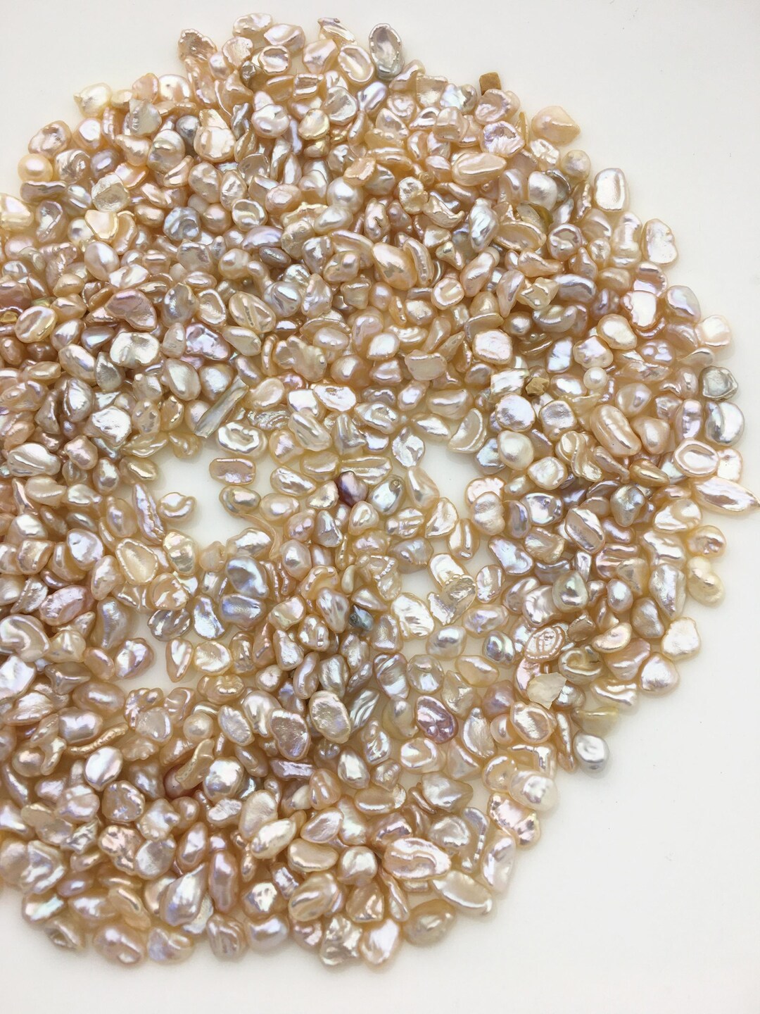 One Bag 75grams AAA 3-5mm Natural Pink Keshi Freshwater Pearls,no Hole ...