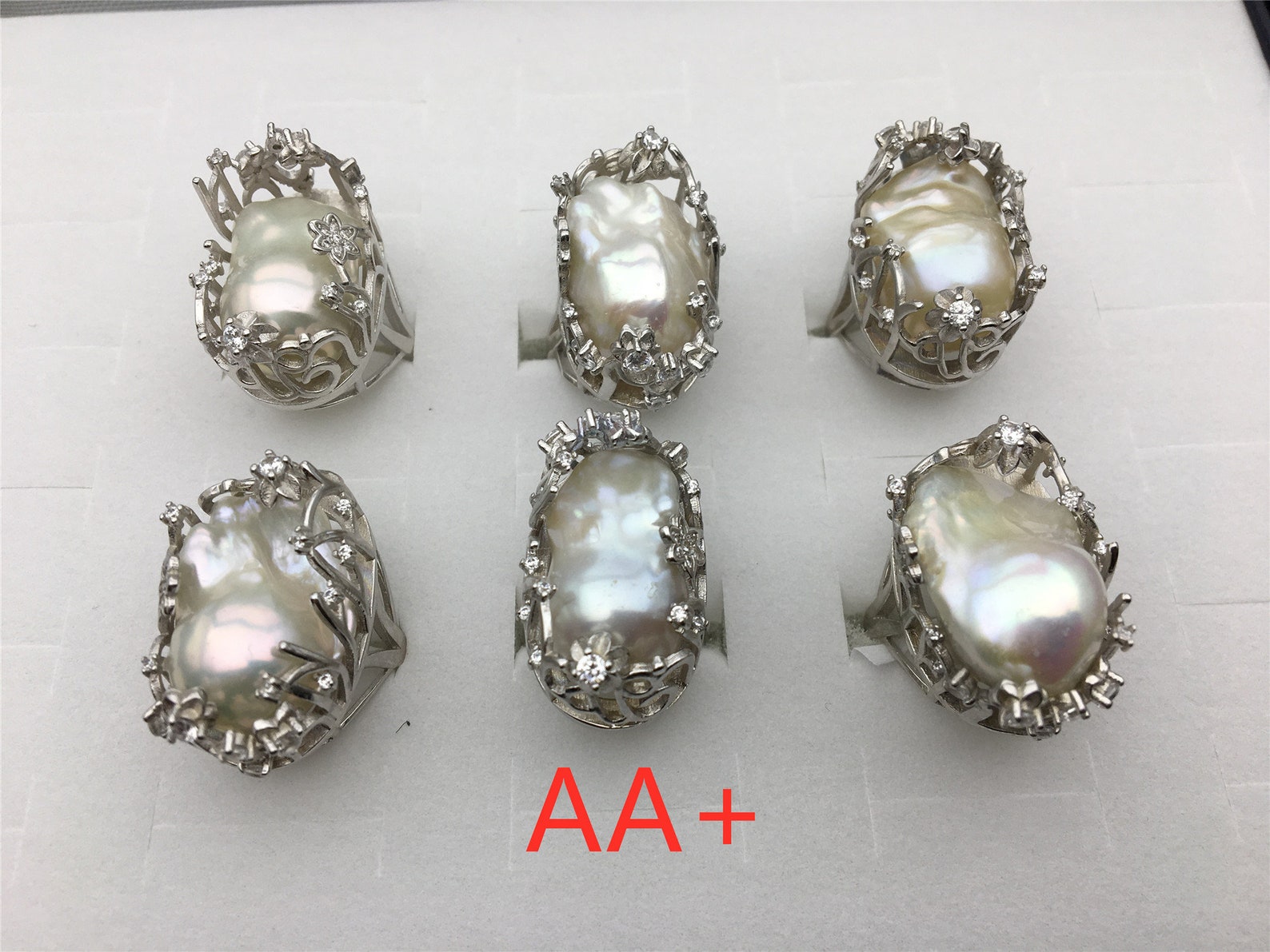 Very Big Baroque Pearl Ringsaffordable Engagement Ringspearl | Etsy