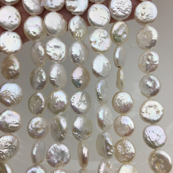 Flat Pearl Necklace - Etsy