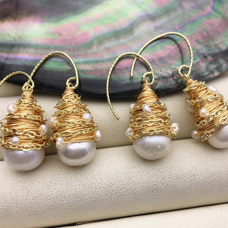 Wire Wrap Pearl Ring - Etsy