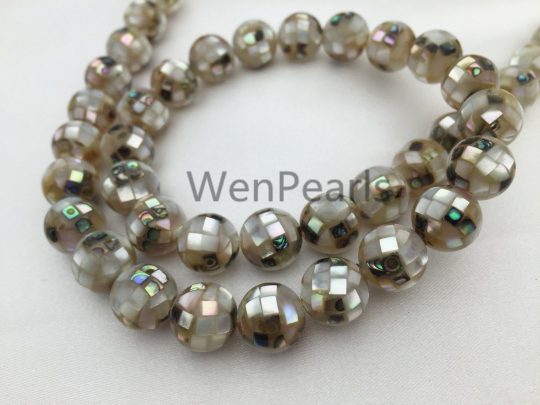 4pcs 10/12/14/16mm Misc Mosaic Shell Beads,handcrafted Beads,misc Lip ...