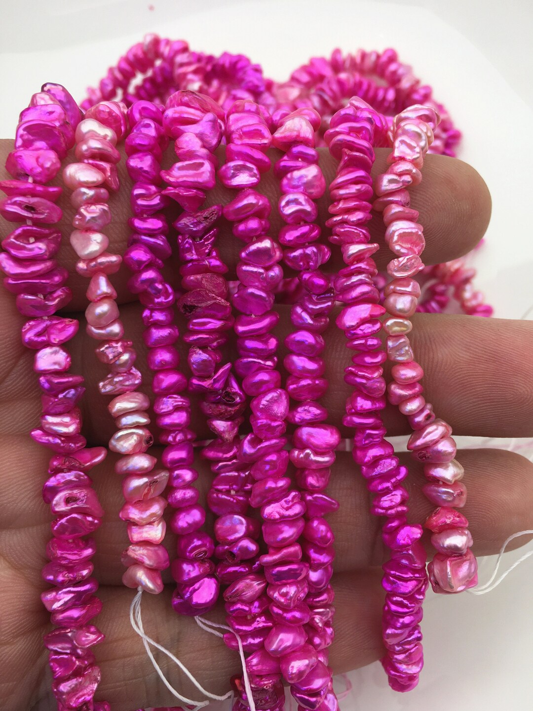 A+ 5-6mm Red Keshi Pearls,center Drilled,zs-128-17 - Etsy