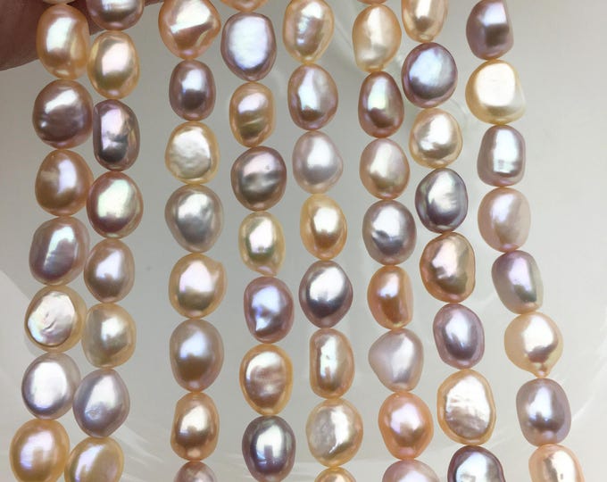 AAA 8.4-9.3mm Misc Color Nugget Freshwater Pearls, High Luster,lm9-t2 ...