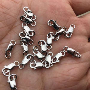5pcs Sterling Silver Lobster Clasps, 925 Silver Lobster Clasps, Lobster ...