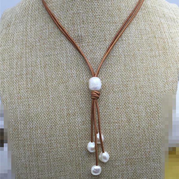 Leather Lariat - Etsy