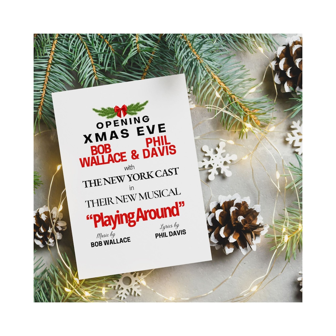 White Christmas Movie Sign Playbill Sign Wallace & Davis - Etsy