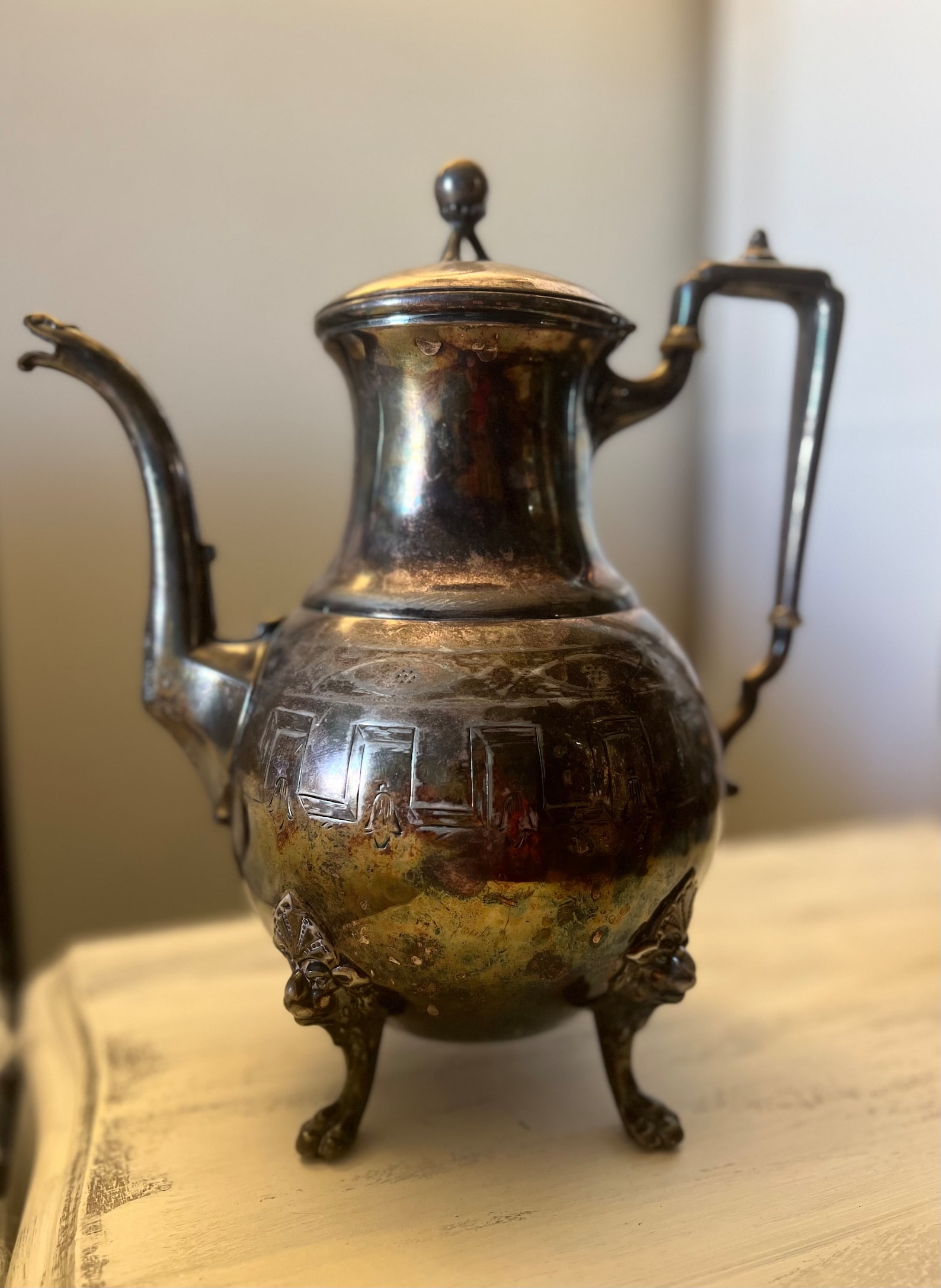 Antique Coffee Tea Set Silver Plated Vintage Tea Set 1800s Tea Set ...