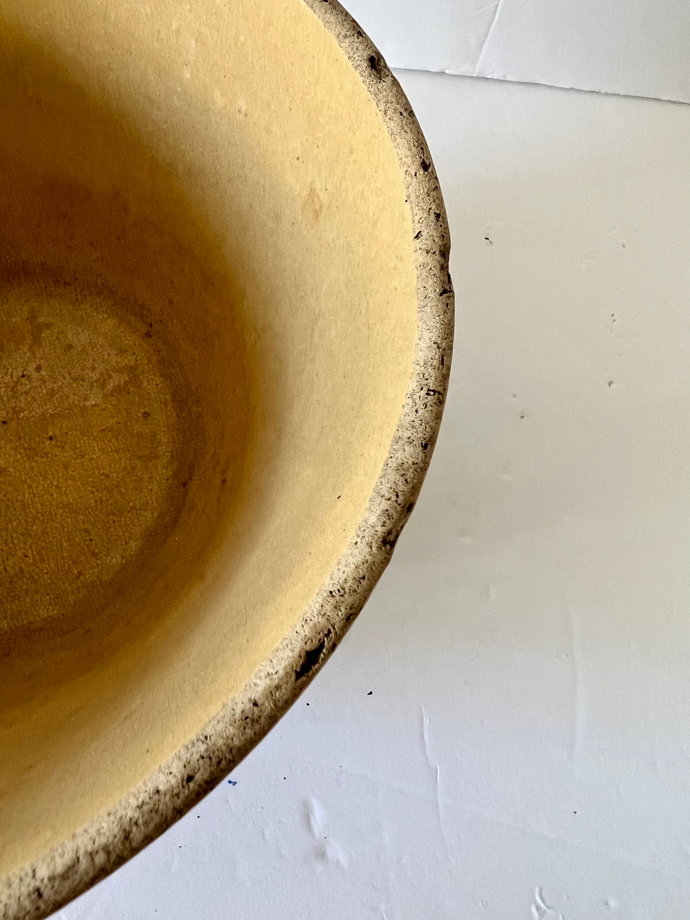 Blue Yellow Ware Bowl | Vintage BLUE BANDED Yellow Ware Mixing Bowl ...