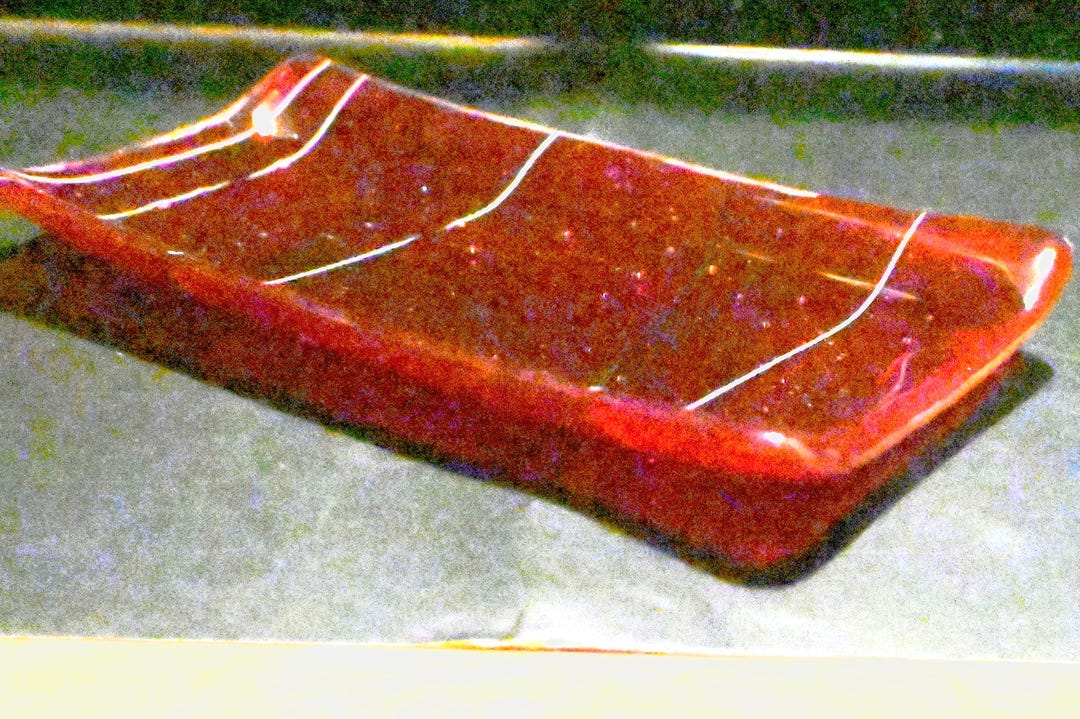 Garnet Red Channel Dish - Etsy