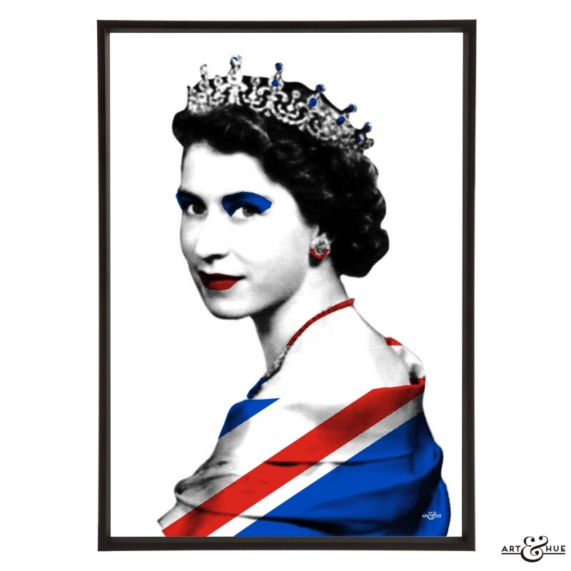 Queen Elizabeth II Pop Art Print | Etsy UK