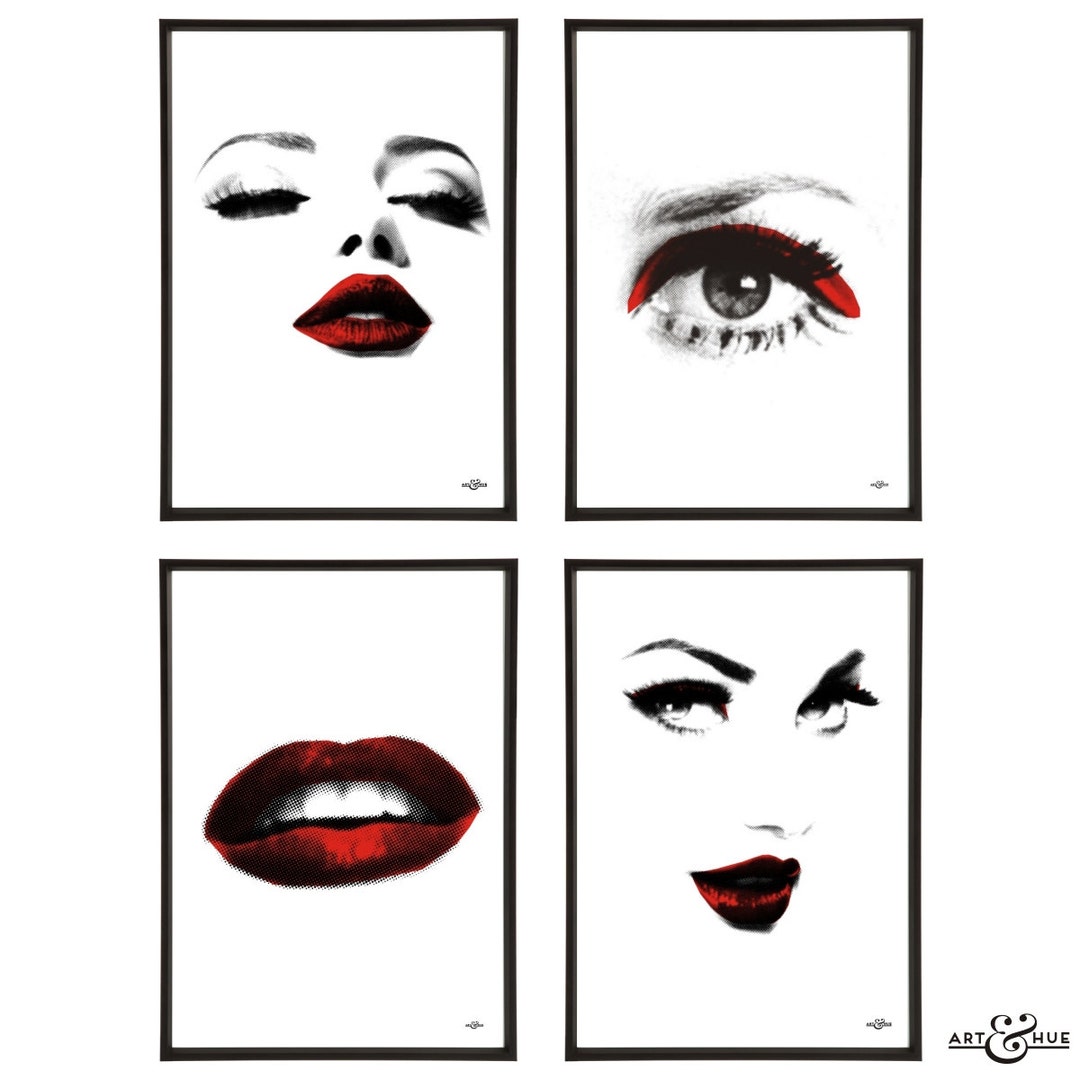 Glamour Group of 4 Pop Art Prints Beauty Glamor - Etsy