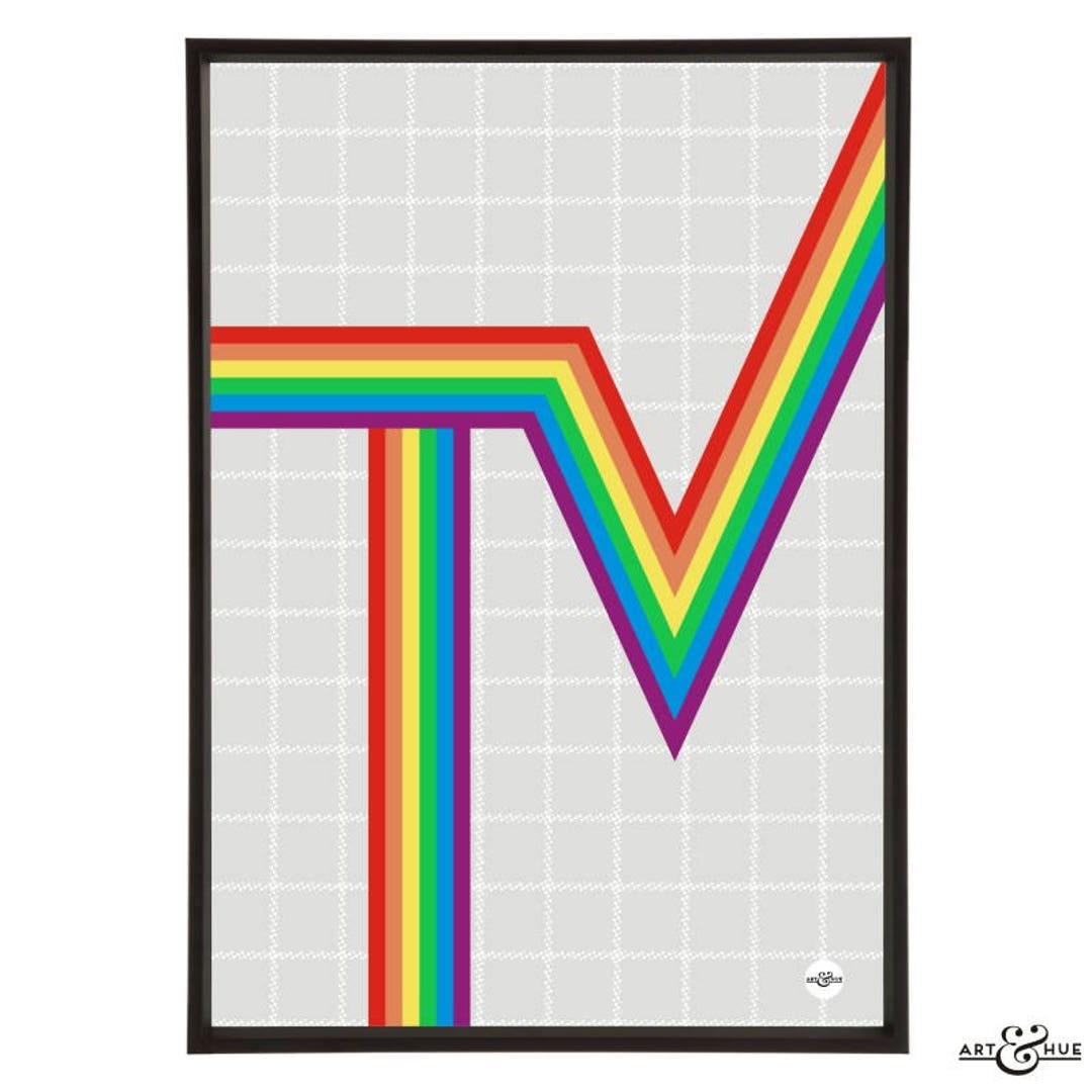 TV Ident Graphic Pop Art Print - Etsy