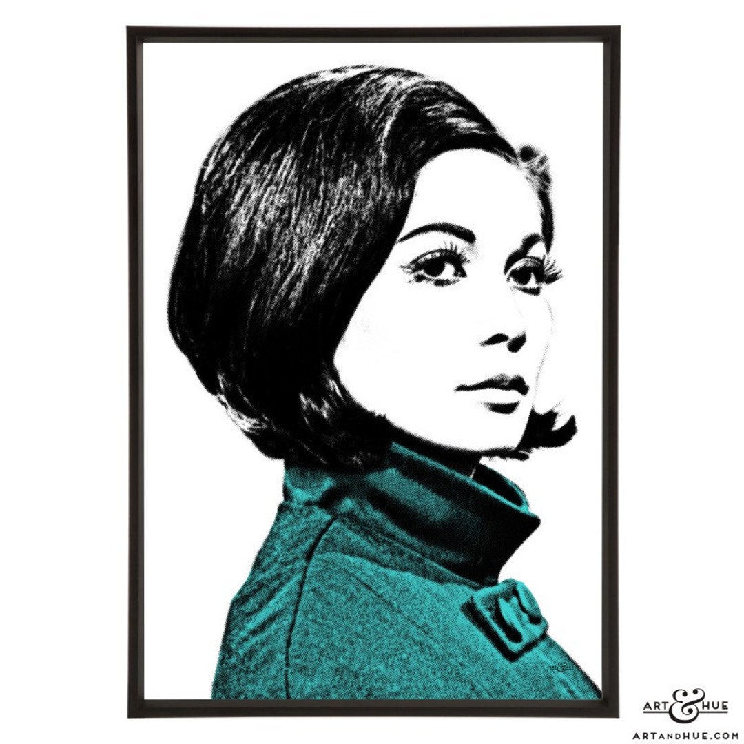 Kwan Quant Pop Art Print of 60s Icon Nancy Kwan With Her Vidal Sassoon ...