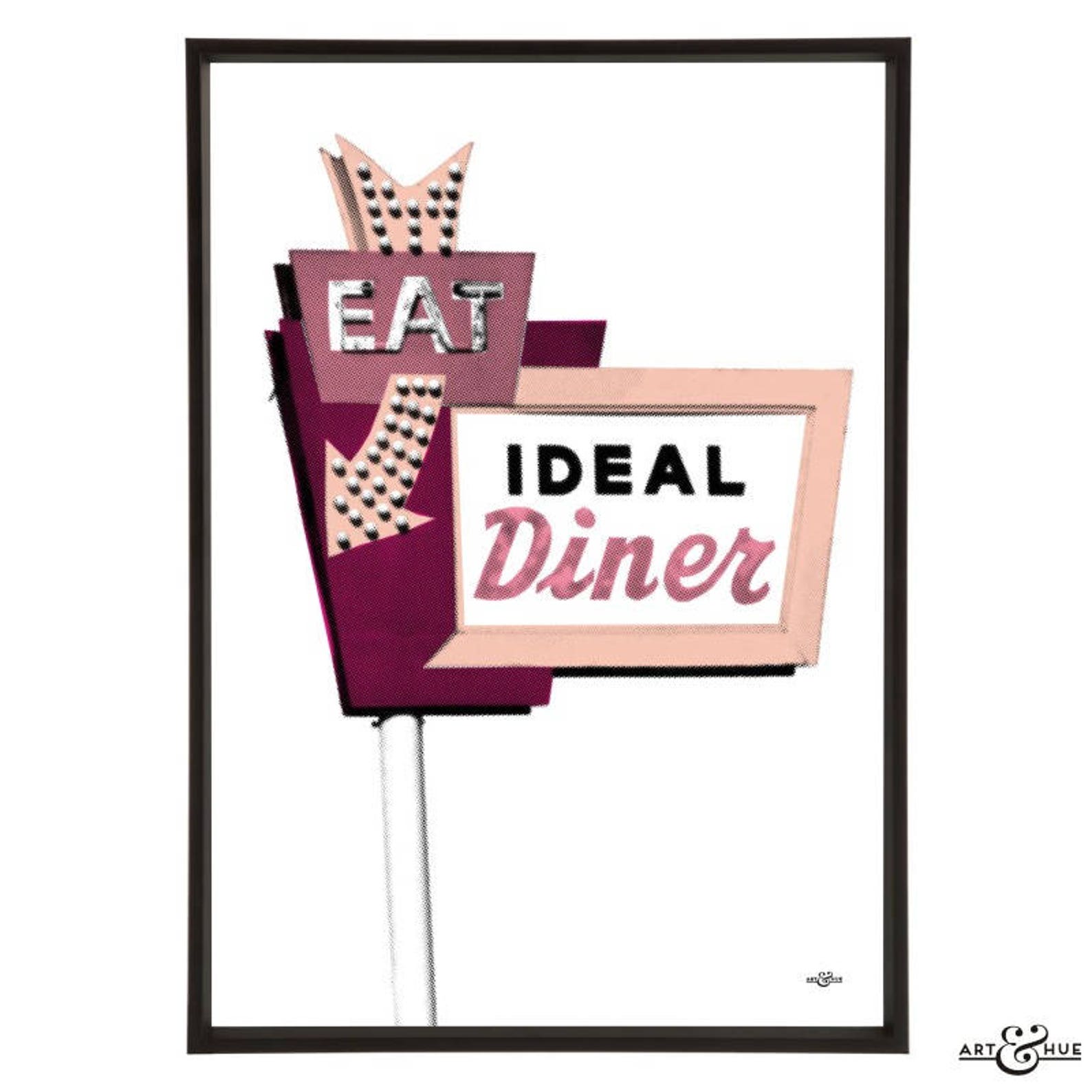 Retro Diner Sign Americana Pop Art Prints Kitchen Wall Art | Etsy