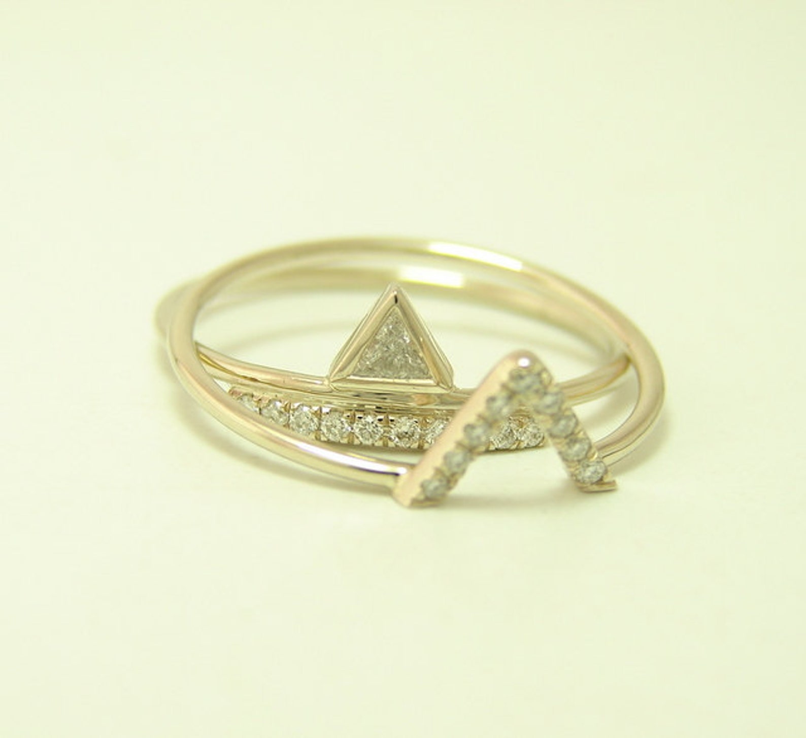 Wedding Diamond Set Diamond Ring Pave Ring Wedding - Etsy