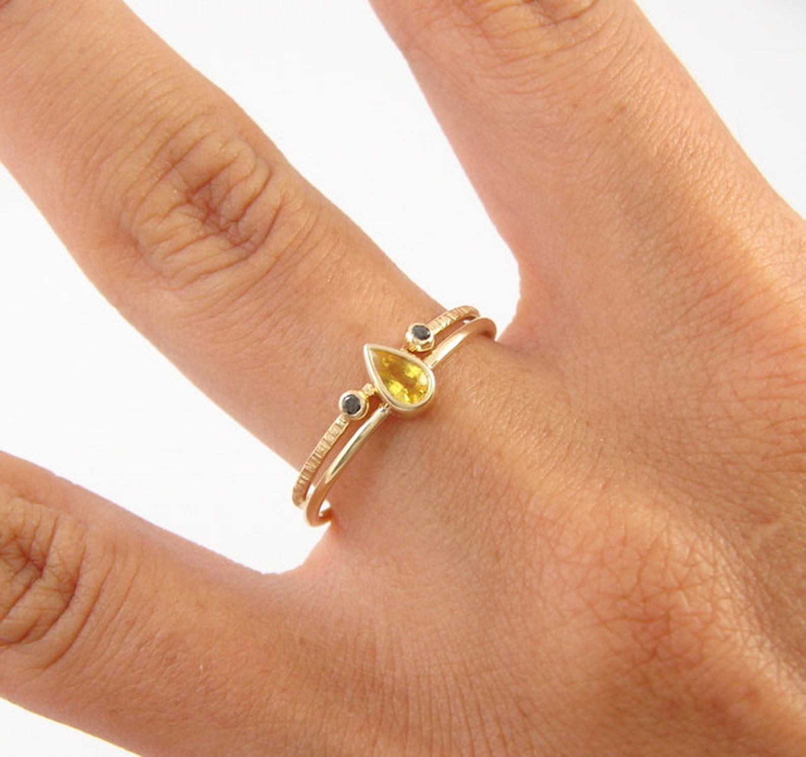 Gold Wedding Set Sapphire Ring Sapphire Diamond Ring Gold - Etsy