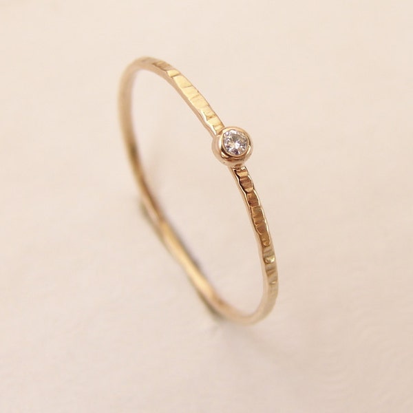Simple Diamond Ring - Etsy