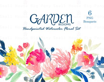 Digital Clipart Watercolor Flower Clipart peonies Clip art | Etsy