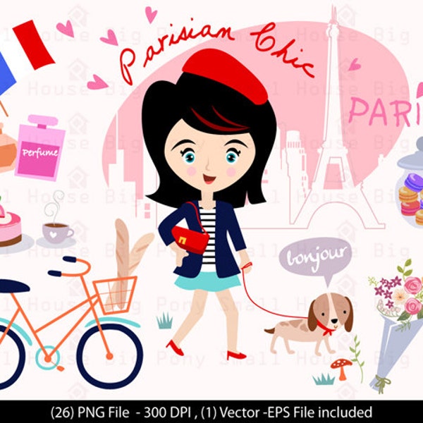 Paris Clip Art - Etsy