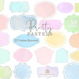 Pastel Banners Pastel Banners Bunting Banners Crest | Etsy