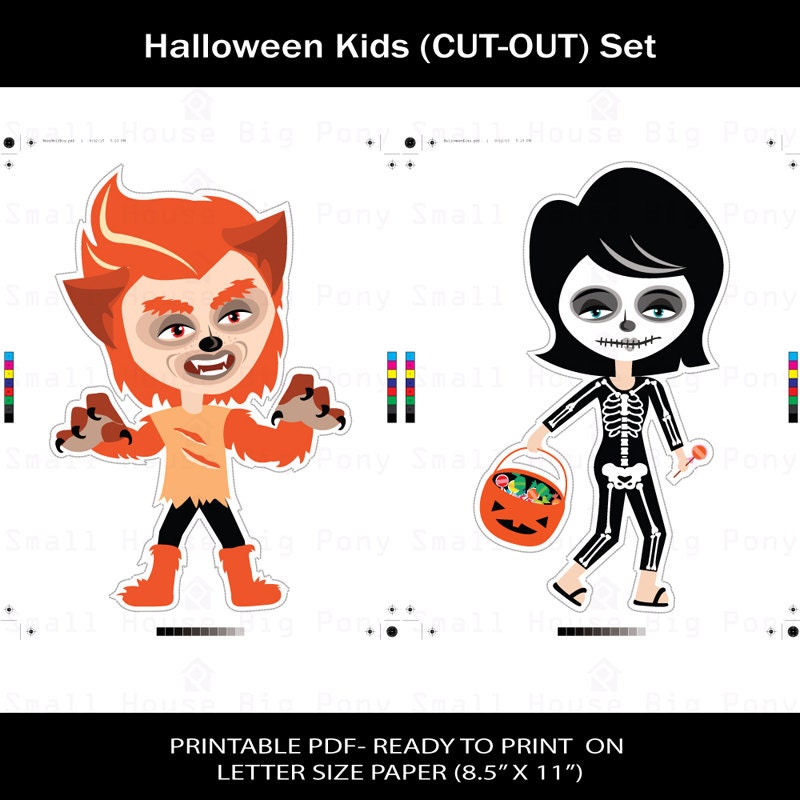 Halloween Clip Art, Clipart , Printable Cut-outs, Halloween Kids ...