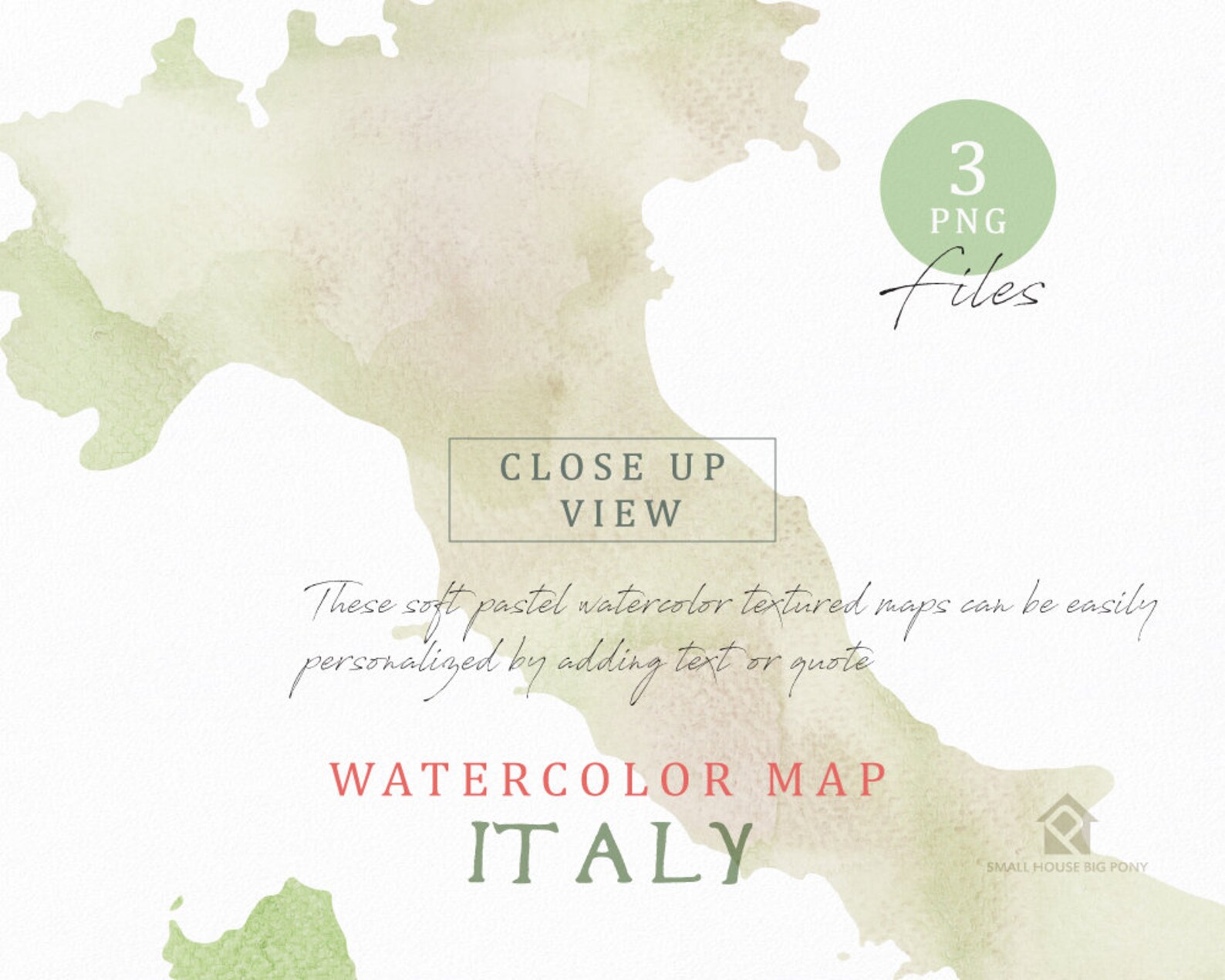 Italy Map, Watercolor Map, Instant Download, Digital Map, Map Clipart ...
