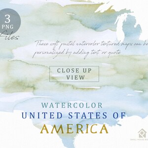 Watercolor USA Map, Instant Download, Digital Map, Map Clipart, Wall ...