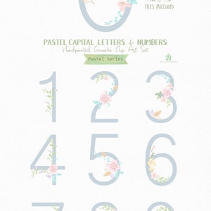 Pastel Capital Letters and Numbers, Pastel Capital Letters and Numbers ...