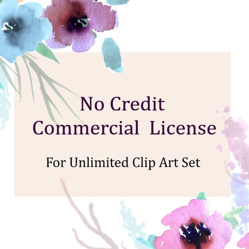 The Commercial License for Small Business NO Credit Required - Etsy
