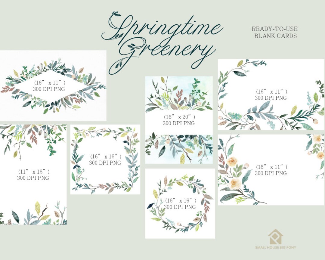 Digital Clipart- Watercolor Leaves Clipart, Wreath Clip Art, Leaf ...