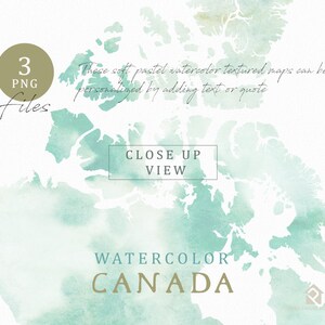 Canada Map, Watercolor Map, Instant Download, Digital Map, Map Clipart ...