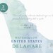 Delaware Map Watercolor Map Digital Map Map Clipart Wall - Etsy