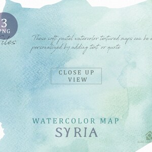 Syria Map, Watercolor Map, Instant Download, Digital Map, Map Clipart ...