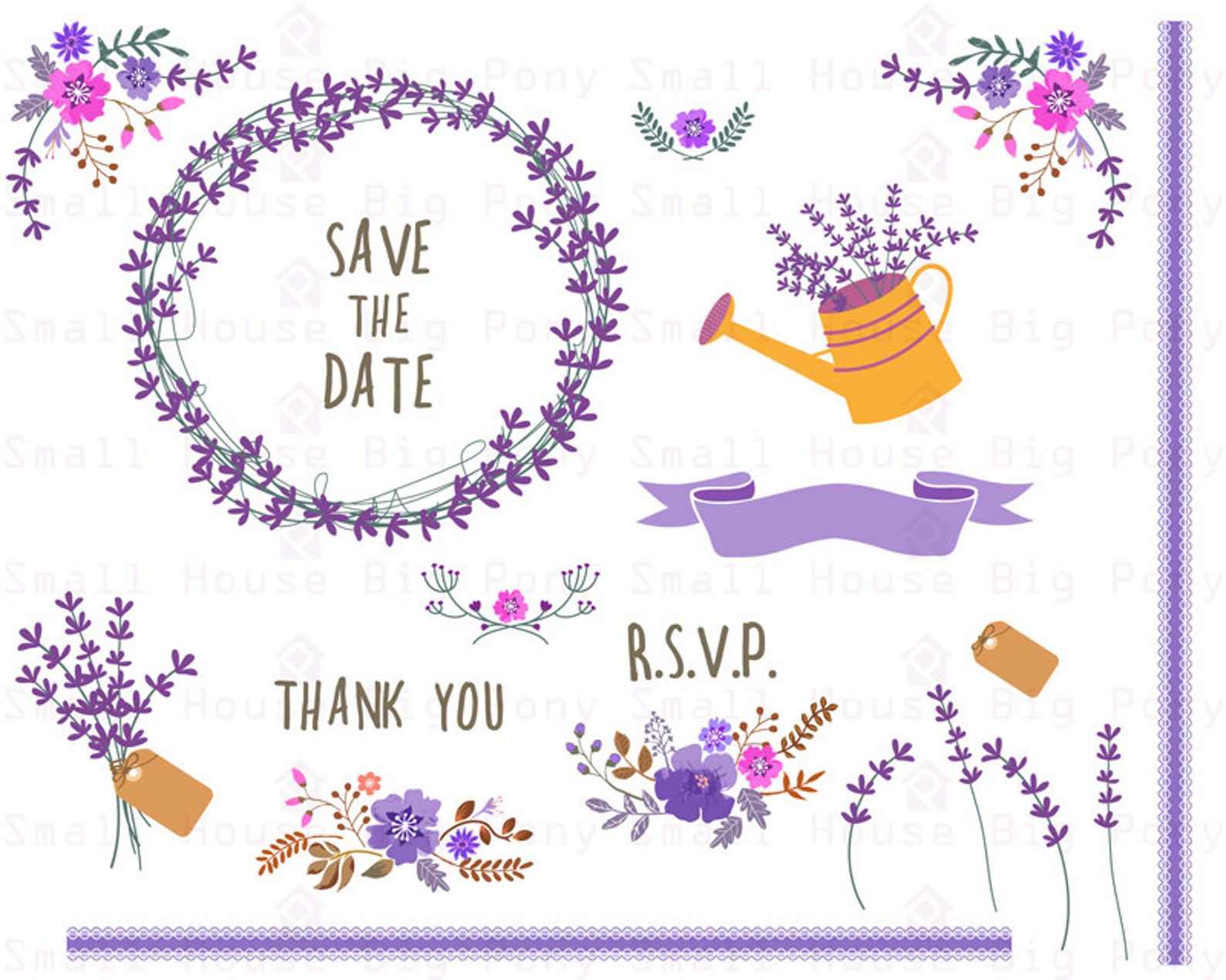 Flower Clipart Wedding Floral Clip Art Floral Bouquet - Etsy