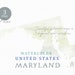 Maryland Map, Watercolor Map, Digital Map, Map Clipart, Wall Art, Color ...