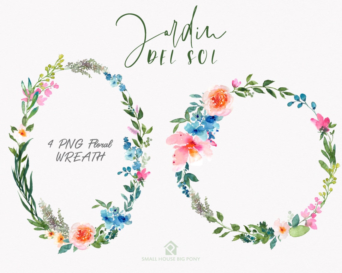 Digital Clipart- Watercolor Flower Clipart, Peonies Clip Art, Floral ...