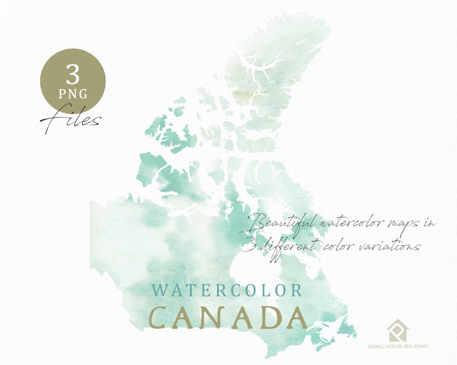 Canada Map Watercolor Map Instant Download Digital Map Map - Etsy