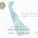 Delaware Map, Watercolor Map, Digital Map, Map Clipart, Wall Art, Color ...