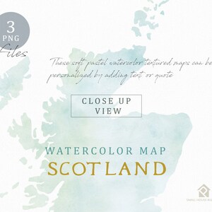 Scotland Map, Watercolor Map, Instant Download, Digital Map, Map ...