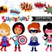 Superhero Digital Clipart, Superhero Clipart, Super Hero Clipart, Hero ...