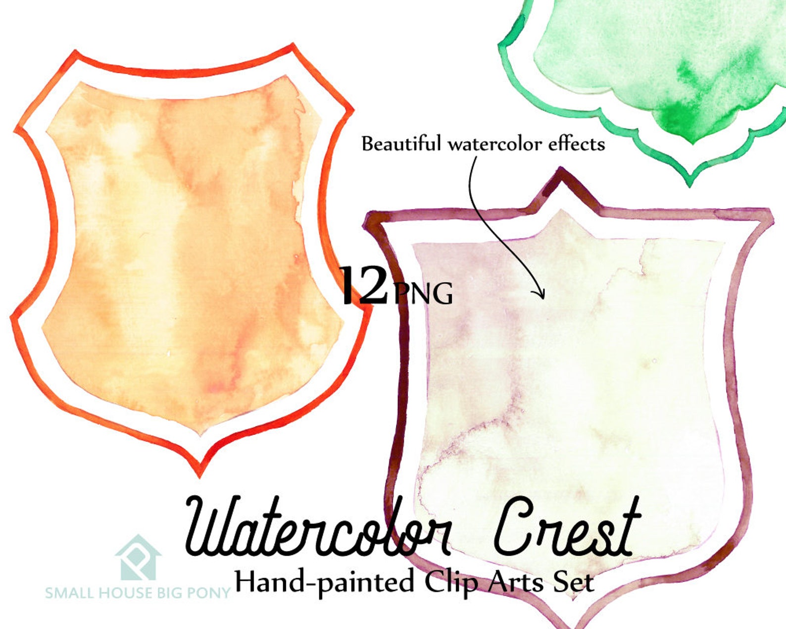 Digital Clipart- Crest Clipart,shield Clip Art, Clipart, Wedding ...