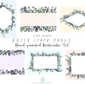 Digital Clipart- Watercolor Leaves Clipart, Wreath Clip Art, Leaf ...