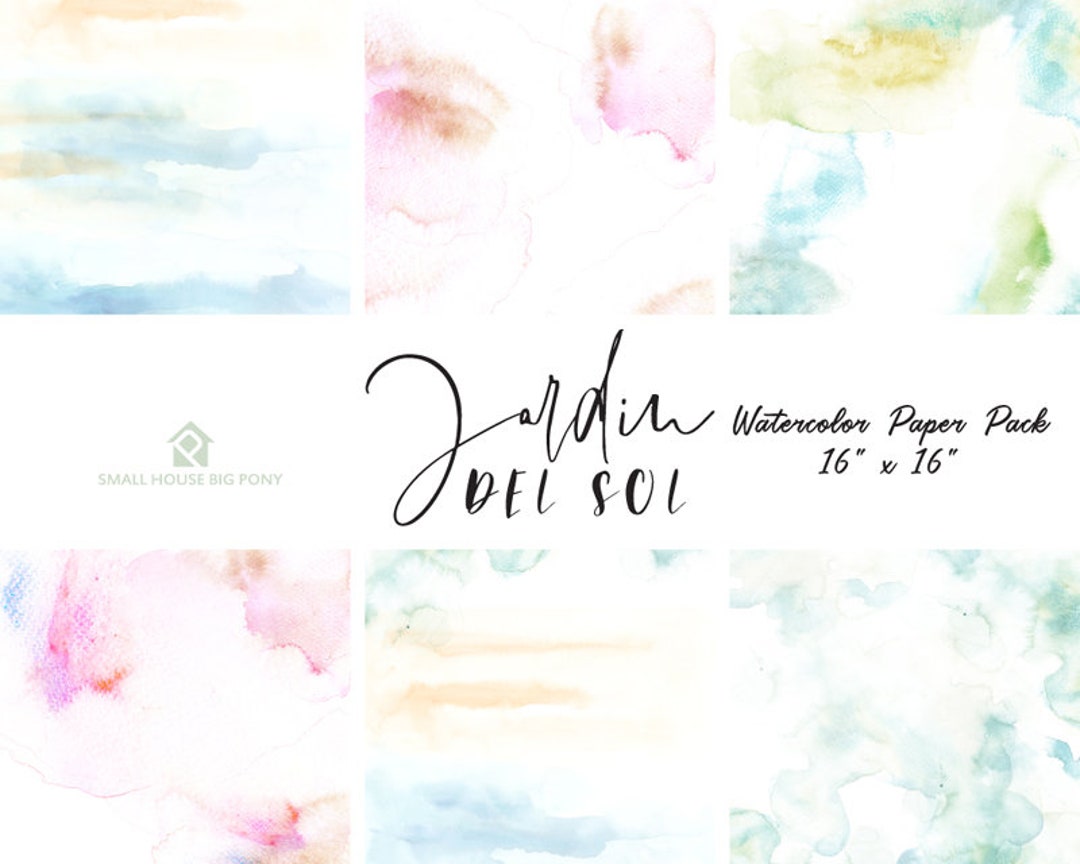 Watercolor Digital Paper Pack: "watercolor Washes " Background Papers ...