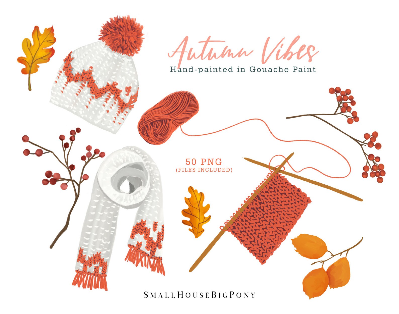 Autumn Vibes Autumn Clip Art Set Colorful Pumpkins Dog - Etsy