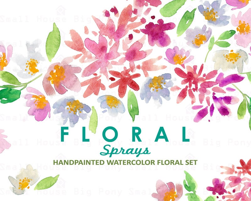 Digital Clipart Watercolor Flower Clipart peonies Clip art | Etsy