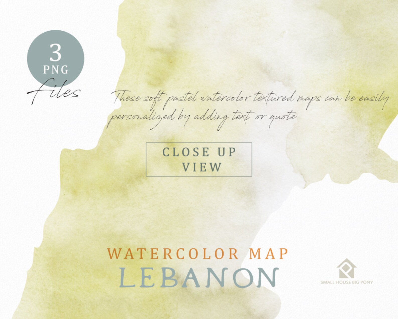 Lebanon Map, Watercolor Map, Instant Download, Digital Map, Map Clipart ...