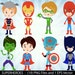 Superhero Digital Clipart, Superhero Clipart, Super Hero Clipart, Hero ...