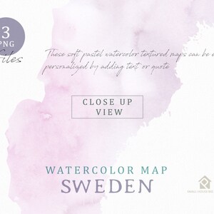 Sweden Map, Watercolor Map, Instant Download, Digital Map, Map Clipart ...