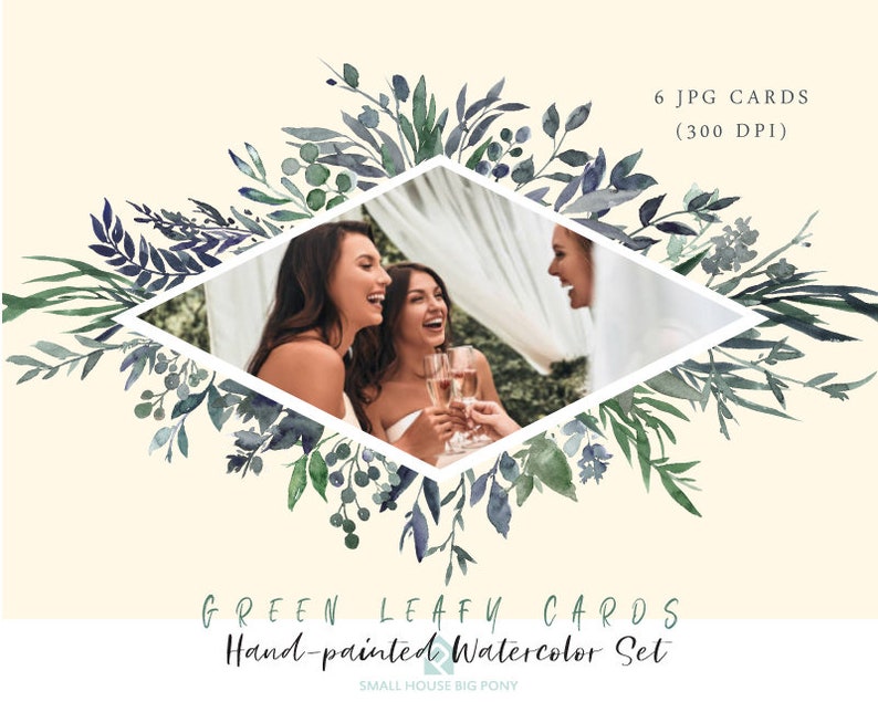 Digital Clipart Watercolor Leaves Clipart Wreath Clip Art - Etsy